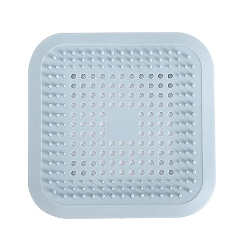 Saterkali 2Pcs Hair Catcher,Floor Sink Strainer with Suction Cups Anti-Clogging Hair Catcher Bathroom Bathtub Shower Drain Protector Kitchen Sink Floor Filter Light Blue