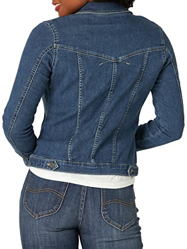 Riders by Lee Indigo Women's Iconic Denim Jacket, Weathered-Medium Blue