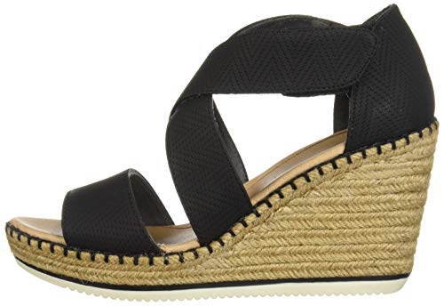Dr. Scholl's Shoes Women's Vacay Espadrille Wedge Sandal, Black Altitude Print, 6 M US