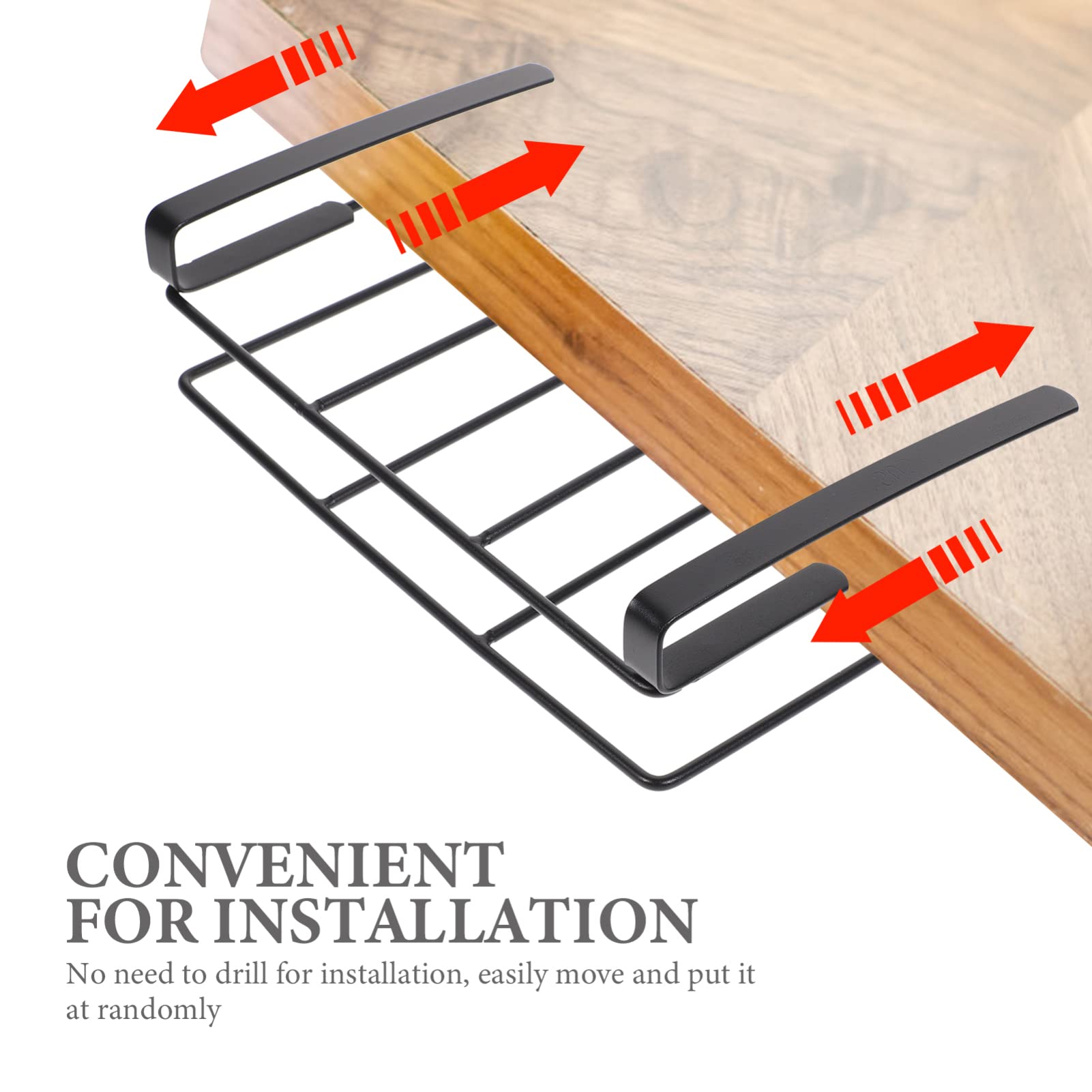 Hemoton hanging chopping board rack kitchen storage organizer under cabinet cutting board holder shelves brackets metal shelf kitchen mug holder Stainless steel kitchen utensils pot cover