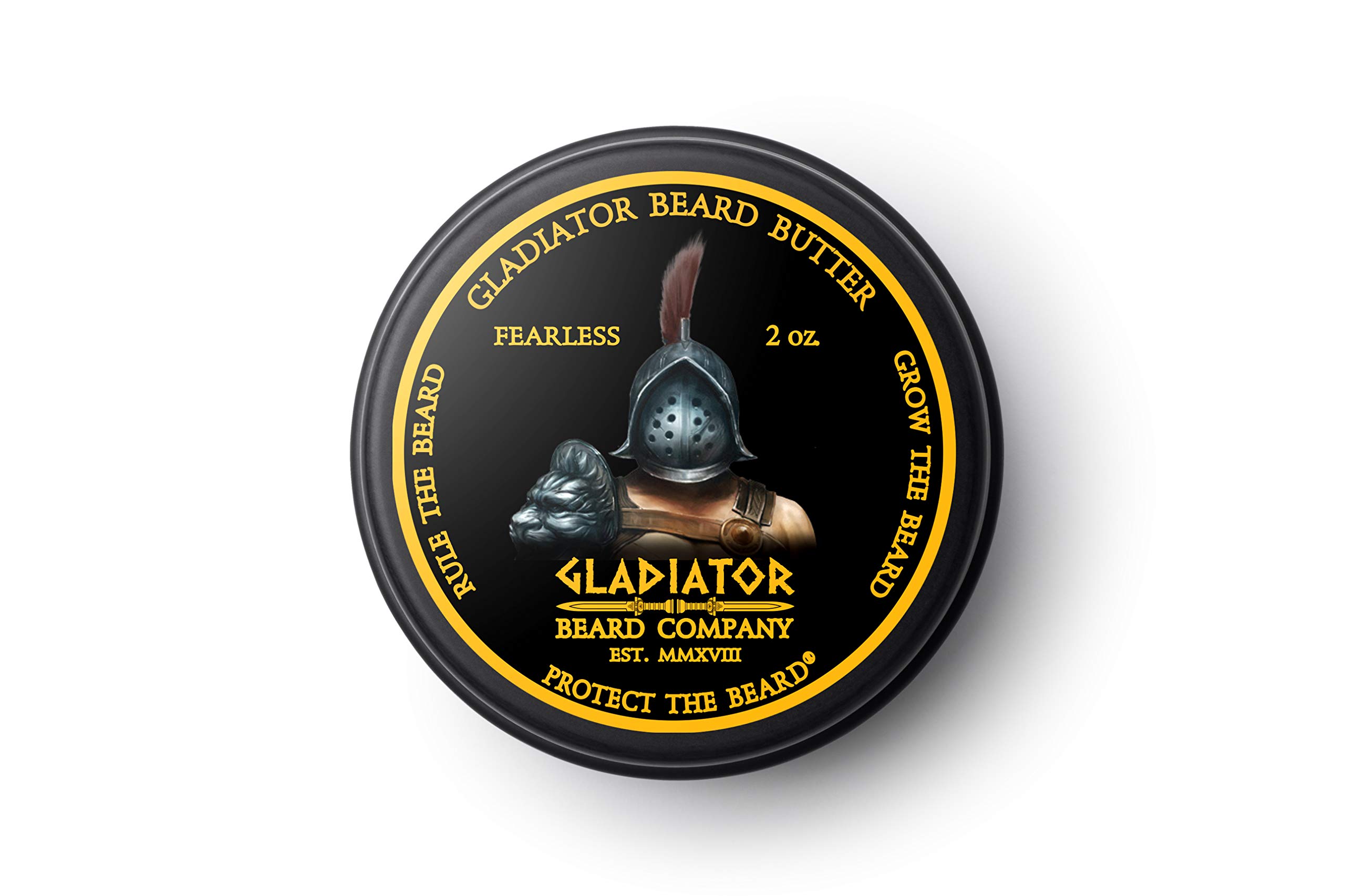 Gladiator Beard® Butter (2 oz.) - Fearless Scent - All-natural, whipped beard butter ultra-conditioning formula designed to hydrate and Moisturize your beard, and leave it smelling awesome.