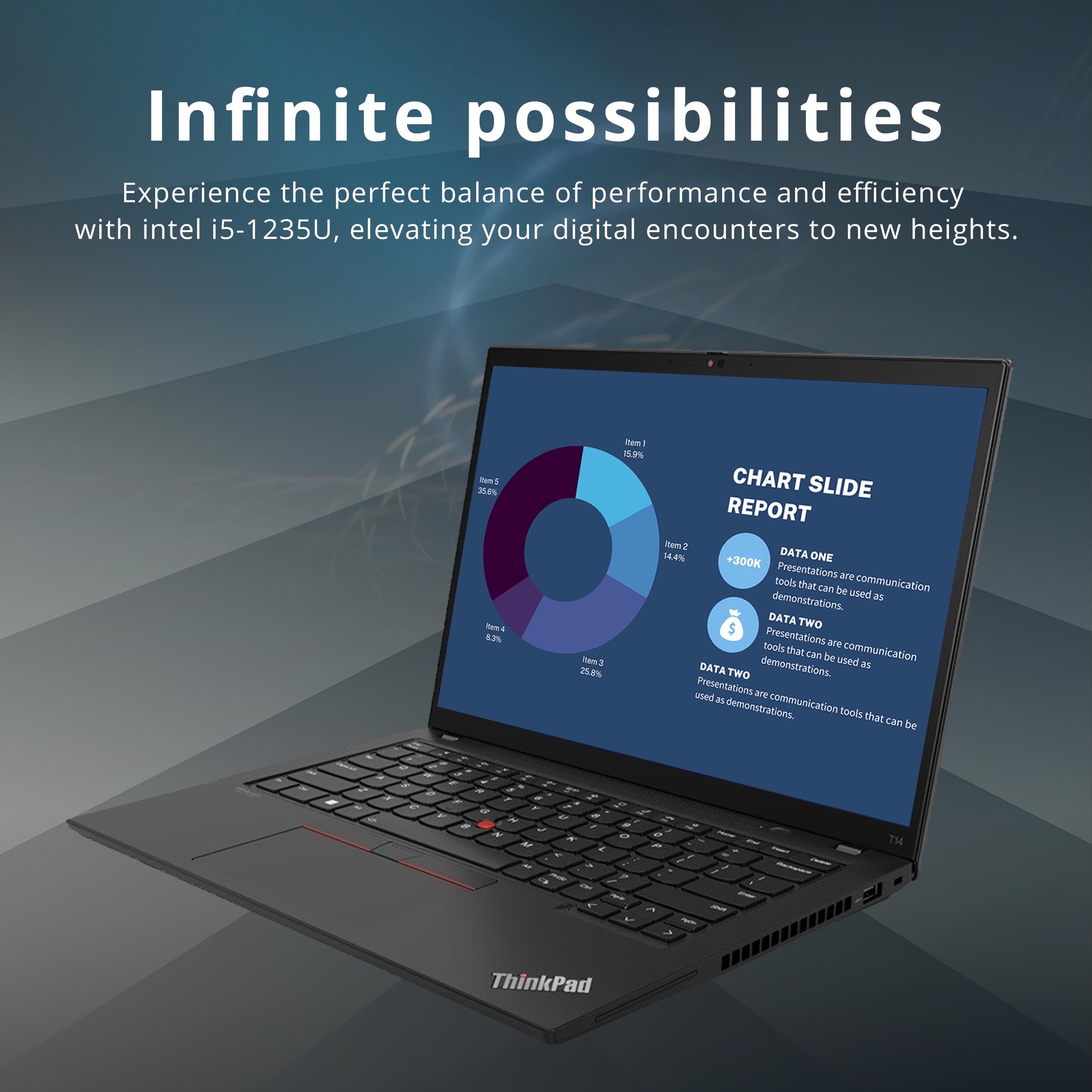 Lenovo ThinkPad T14 14” WQXGA Business Laptop, Intel Core i5-1235U (Beats i7-1165g7),40GB RAM, 1TB SSD, Backlit KB, Fingerprint Reader, Webcam, Wi-Fi 6E, Bluetooth, Black, Win 10 Pro, 32GB USB Card