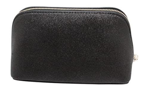 Kate Spade New York Tinsel Glitter Fabric Small Cosmetic Case Black