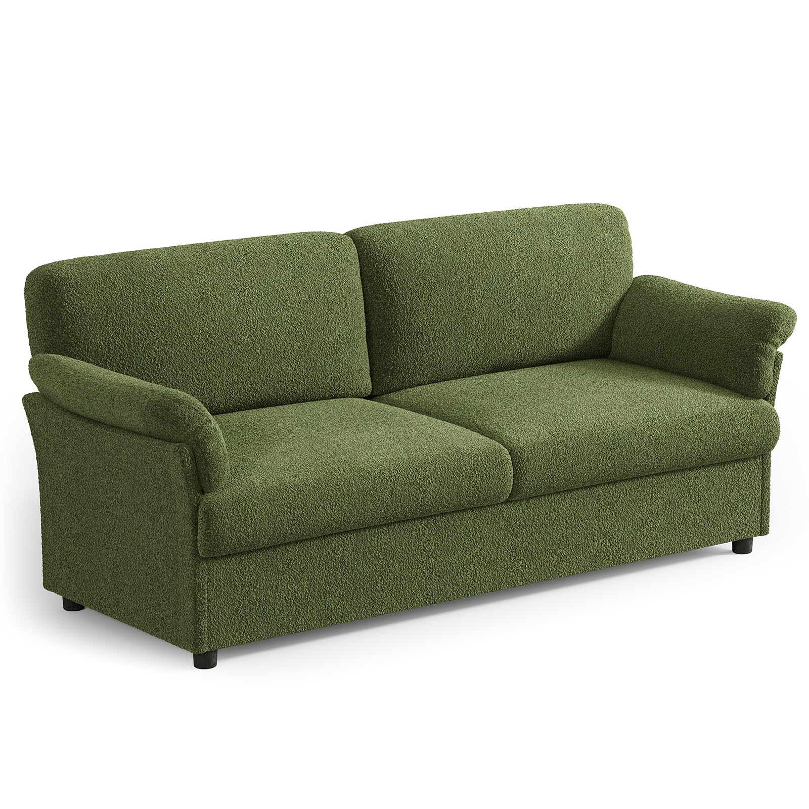 ONBRILL 72" Loveseat Sofa Small Couch for Living Room, Modern Comfy Lambs Wool Fabric 2 Seater Deep Seat Sofa Couches with Wide Armrest for Small Space,Apartment