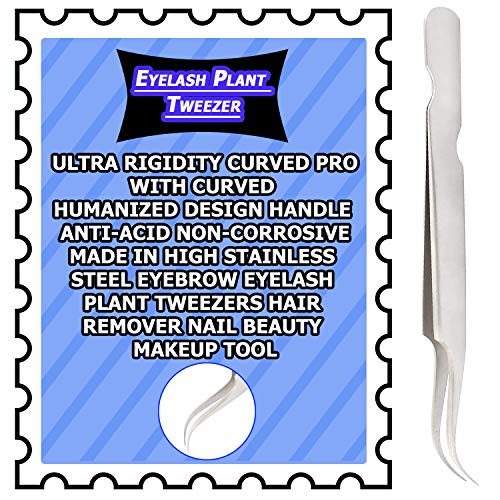 G.S Volume Tweezers Stainless Steel Ultra Rigidity Curved Curved Pro Beauty Eyelash Extension Tool Curved Humanized Design Handle ELT-036