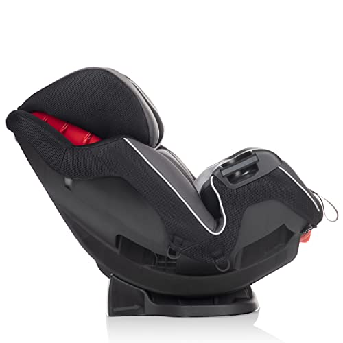 Evenflo Symphony Elite All-In-One Convertible Car Seat, 5-Point Infinite Slide Harness, Easy to Install, Forward / Rear Facing, Booster Seat, 110-lb Capacity, Multiple-Position Recline, Paramount Gray
