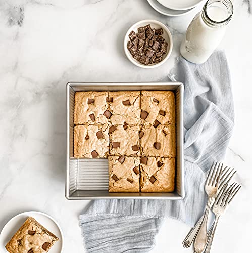 USA Pan Bakeware Square Cake Pan, 9 inch, Nonstick & Quick Release Coating, Made in the USA from Aluminized Steel