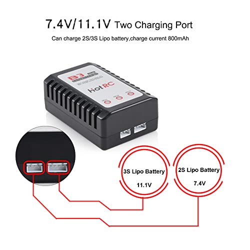 Soshine Smart Airsoft Lipo Battery Charger,2S 3S Cells 10W Balance Lipo Charger for 7.4V 11.1V Airsoft Gun Battery