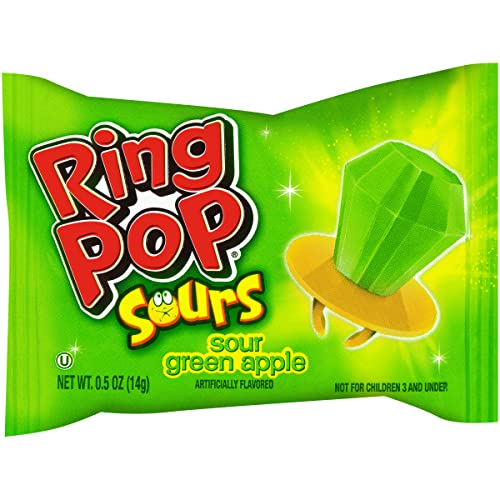 Ring Pop Sours Individually Wrapped Halloween Bulk Lollipop Variety Party Pack β 30 Count Lollipop Suckers W/ Assorted Flavors - Fun Candy For Halloween Candy Bowls, Parties & Trick Or Treating Bags