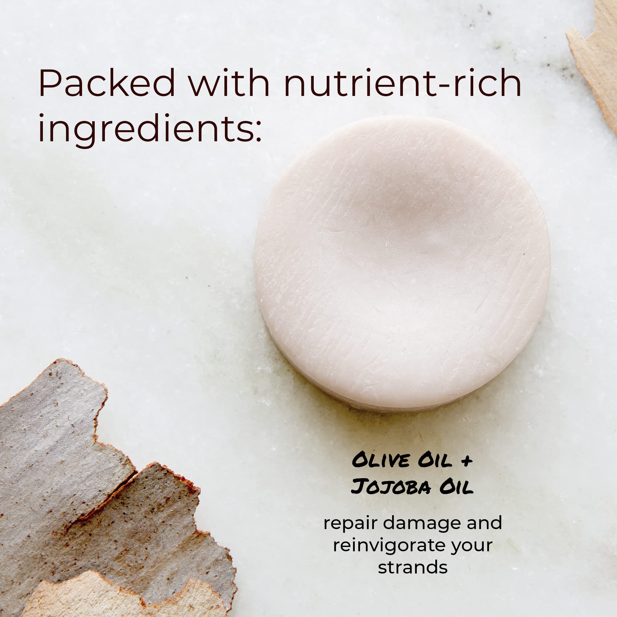 Suds & Co. Solid Conditioner Bar, Zero Waste Conditioner, Natural Conditioner For Hair, Sustainable, Eco-Friendly Hair Care – Driftwood, 1.7 Ounce