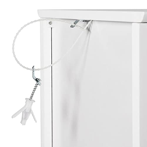 Yaheetech Bathroom Floor Storage Cabinet, Freestanding Side Table Storage Organizer Unit with Drawer and Single Shutter Door, L12.6xW12xH34.5 Inches