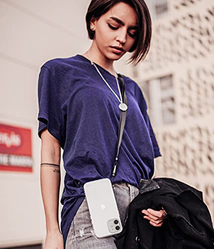 Ringke Air Shoulder Strap Compatible with iPhone 12 Case, Crossbody Neck Lanyard with Clear TPU Silicone Phone Cover for 6.1-inch (2020) - Clear