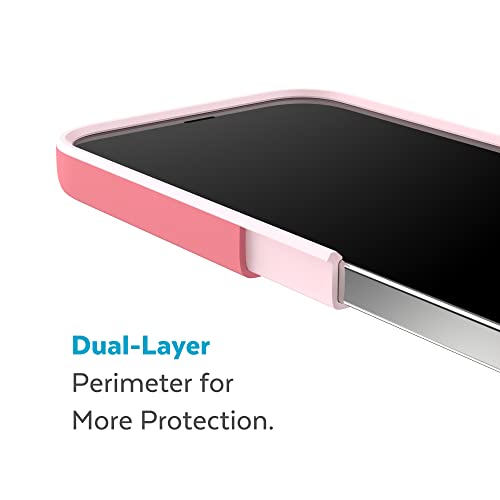Speck iPhone 14 & iPhone13 Case- Drop Protection, Scratch Resistant, Built for MagSafe Phone Case with Soft Touch Coating - 6.1" Model, Dual Layer Case -Sweet Coral/Light Coral CandyShell Pro, 1 count