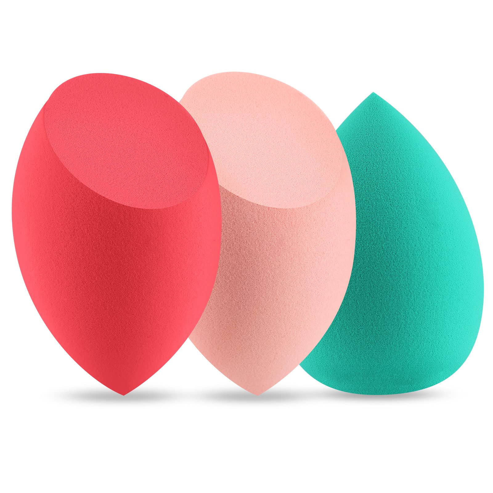 Makeup Sponge Blender START MAKERS 3 Pack Beauty Blender Mood Foundation Sponge Set non-Latex Beauty Sponges for Blending Liquid Foundation Cream and Powder