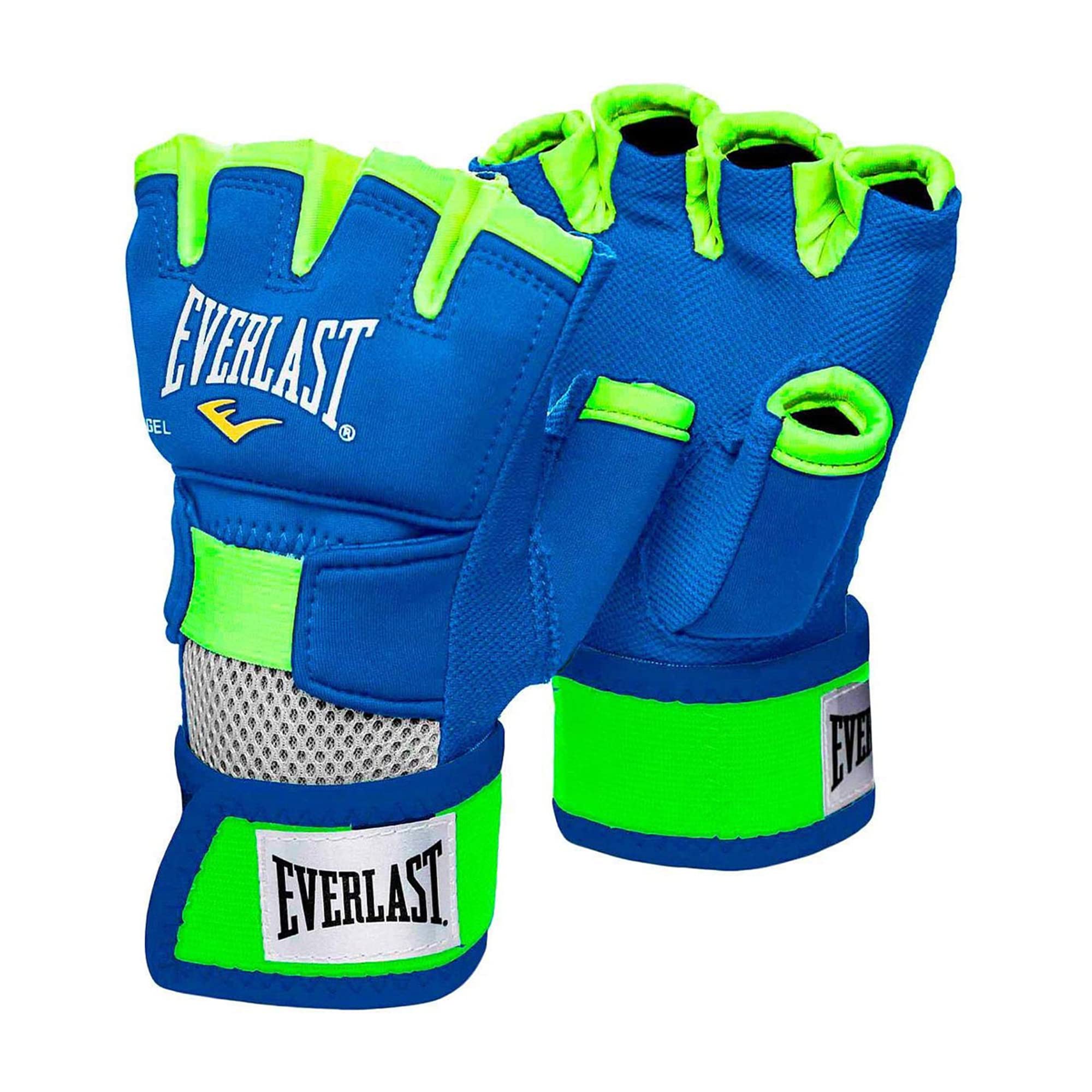 Everlast Prime EverGel Foam Padding Wrist Support Hand Wraps Gloves Size Extra Large, Blue and Green