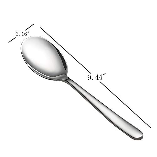 Yarebest 4-piece Large Buffet Serving Spoon Stainless Steel, 9.44 Inch