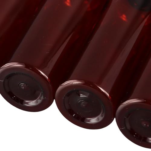 SHUATI 6Pcs 4 oz Refillable Bottles, 120ml Amber Bottle, Dispensing Squeeze Bottles, Empty Plastic Container with Twist Open Cap for Liquids, Oils