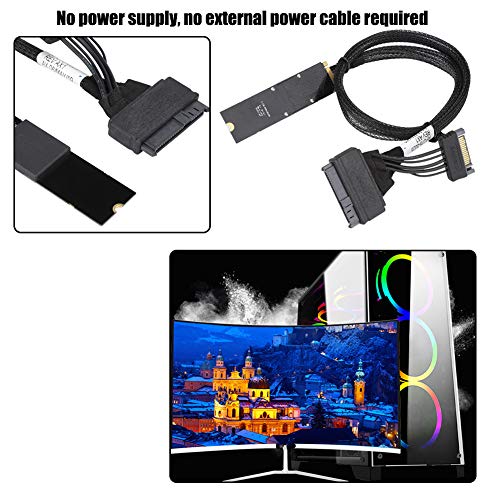 Jopwkuin M.2 Connecting Cable, Easily Upgrade Servers M.2 Cable for Servers to NVMe SSD Drives for Computer
