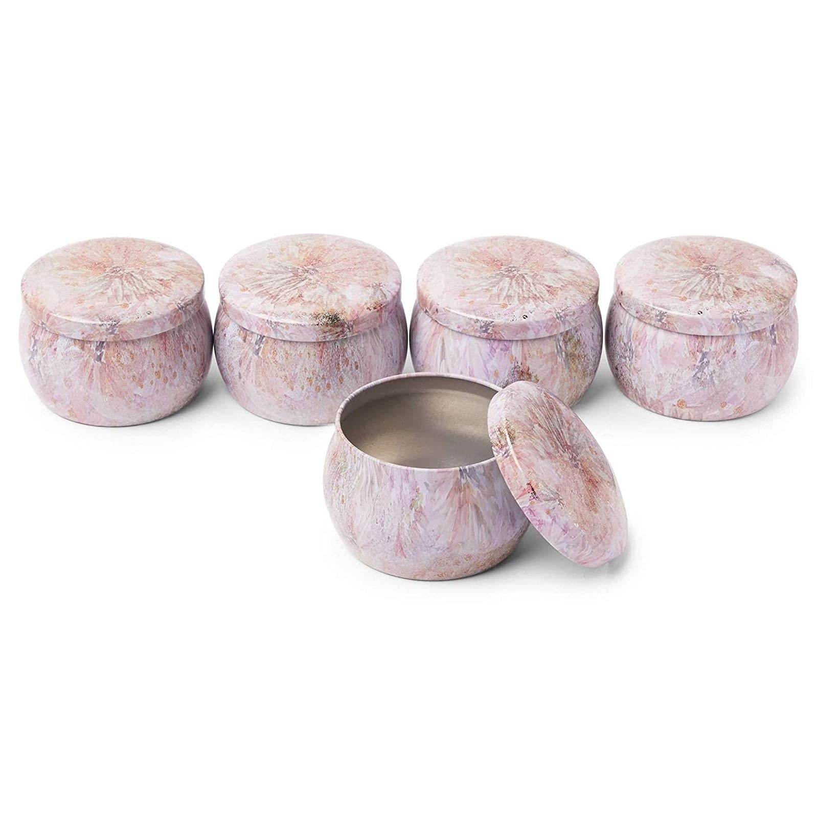 Metal Candle Tin Jars with Lids, Round Storage Containers (3 x 2 In, 20 Pack)