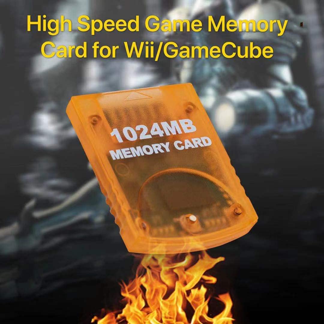 Hadwns 1024MB (16344 Blocks) High Speed Memory Card Compatible with Gamecube and Wii Console NGC GC- Orange