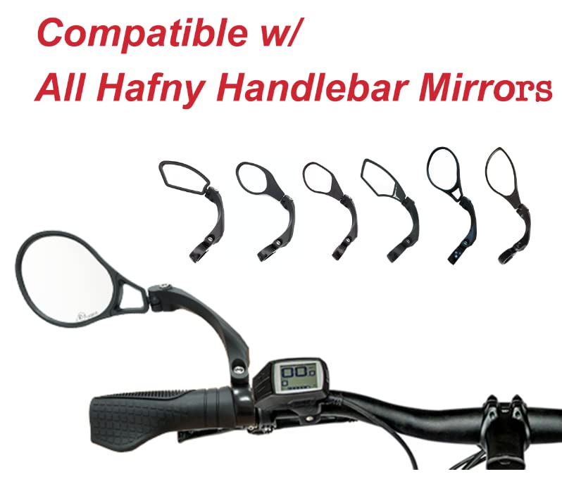 Hafny Bicycle Grips, One Ring Lock on System with Hafny Handlebar Bike Mirrors, Save Space on The Handlebar, Secure Grips and Mirrors with One Ring, Hafny Handlebar Bike Mirrors Grips HF-700