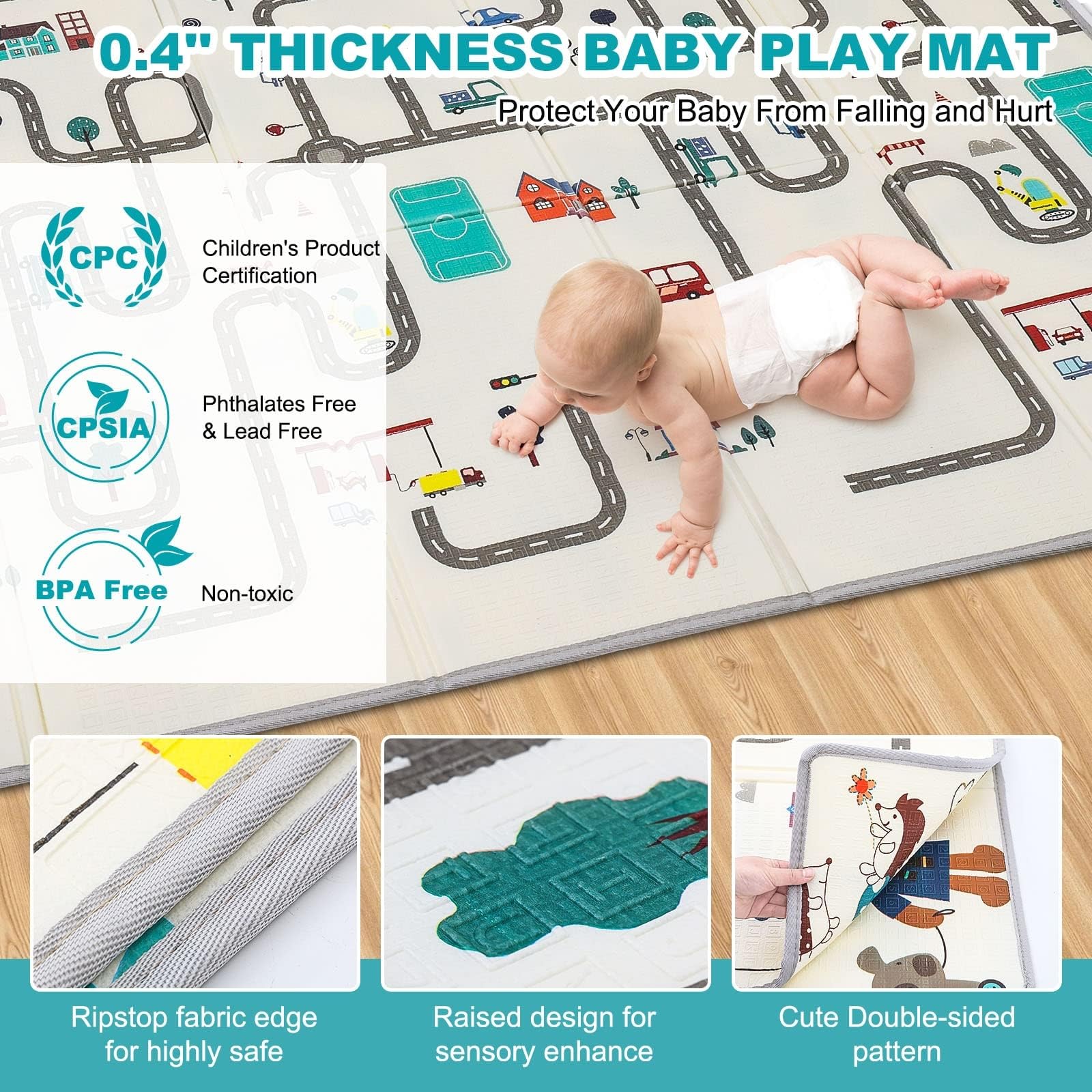 Joywithu Baby Playpen with Mat, 79''×59'' Playpen for Babies and Toddlers, Extra Large Kids Playpen