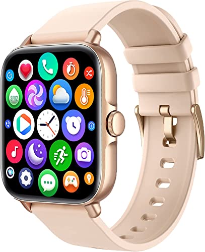 Ryscom Smart Watch for Woman Digital Social Networks Notifications Sports Luxury Casual Sports Call Bluetooth Calls Bluetooth goldesn Pink Notifications