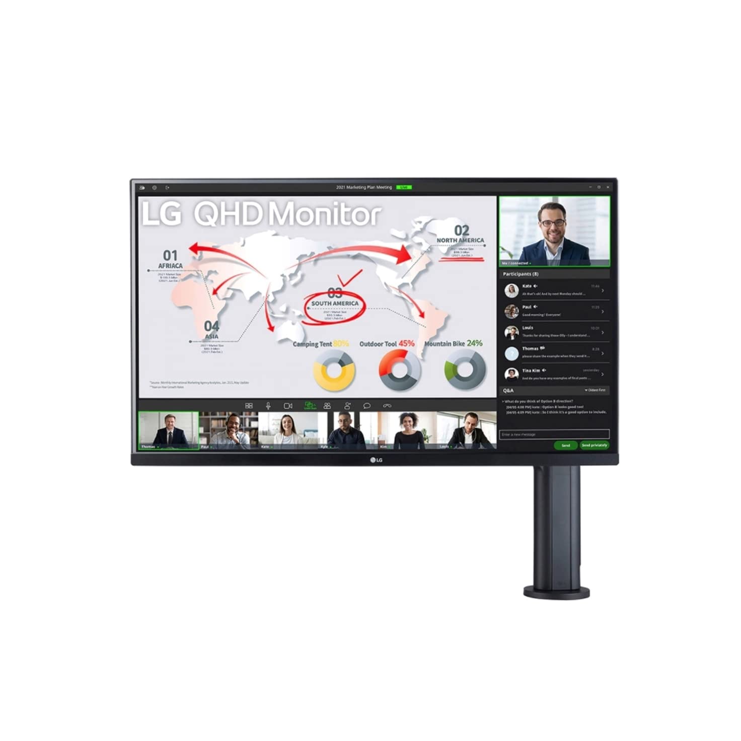 LG 32QP880-B 32" QHD (2560x1440) 75Hz 5ms IPS FreeSync Monitor, Black (Renewed)