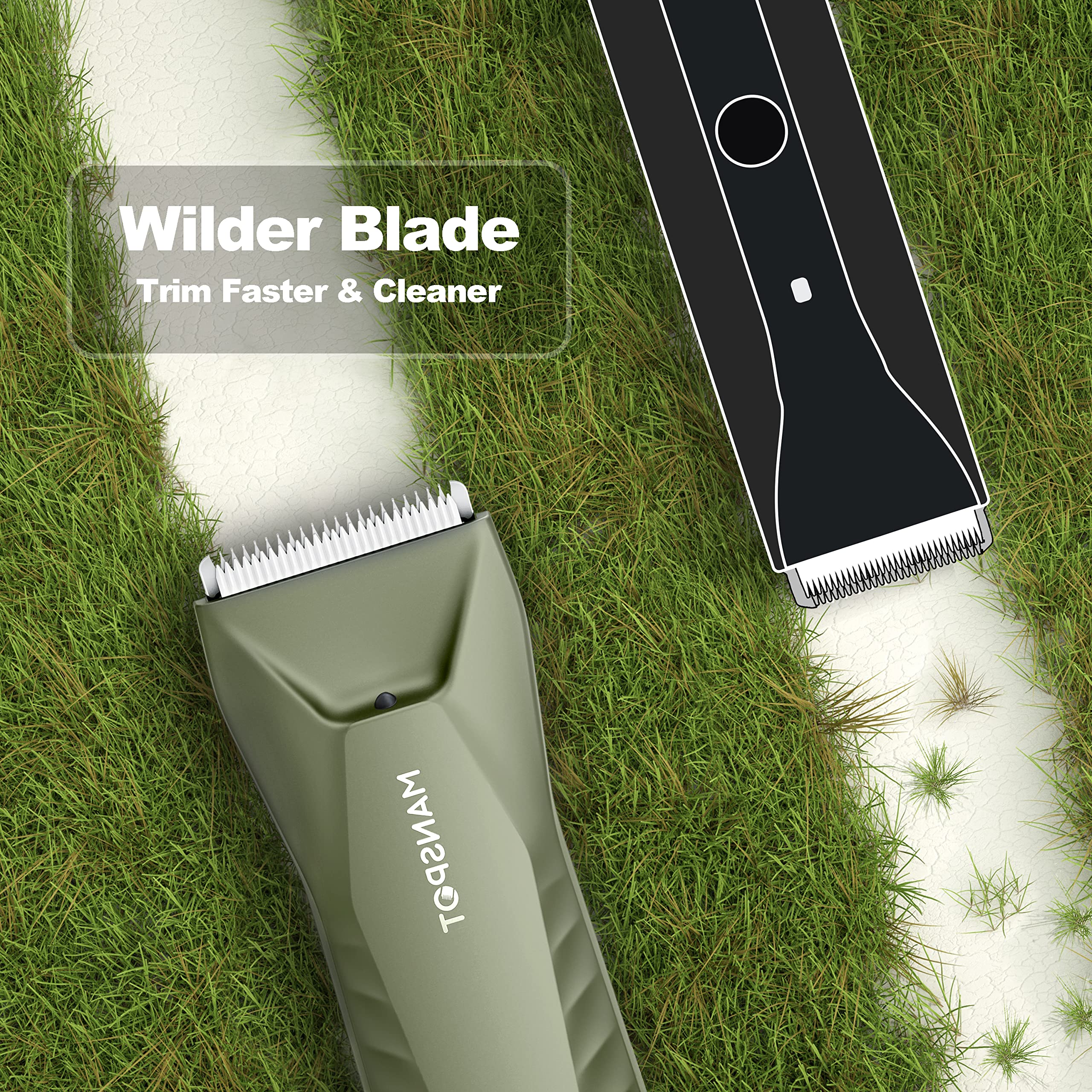 MANSPOT The Men's Grooming Kit Contains: The Upgraded Electric Groin Hair Trimmer and Ceramic Blade for Replacement Head