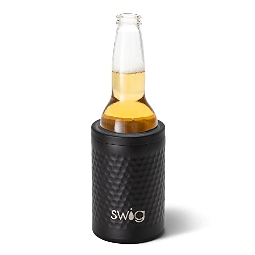 Swig Life Standard Can + Bottle Cooler, Stainless Steel, Dishwasher Safe, Triple Insulated Can Sleeve for Standard Size 12oz Cans or Bottles (Blacksmith)