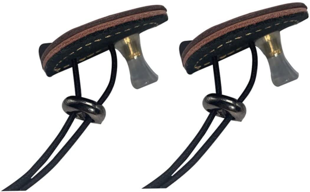 Haiqings 2Pcs Archery Finger Tabs Shooting Finger Guard Leather Protective Gears for Recurve Bow Shooter jiangyu1994