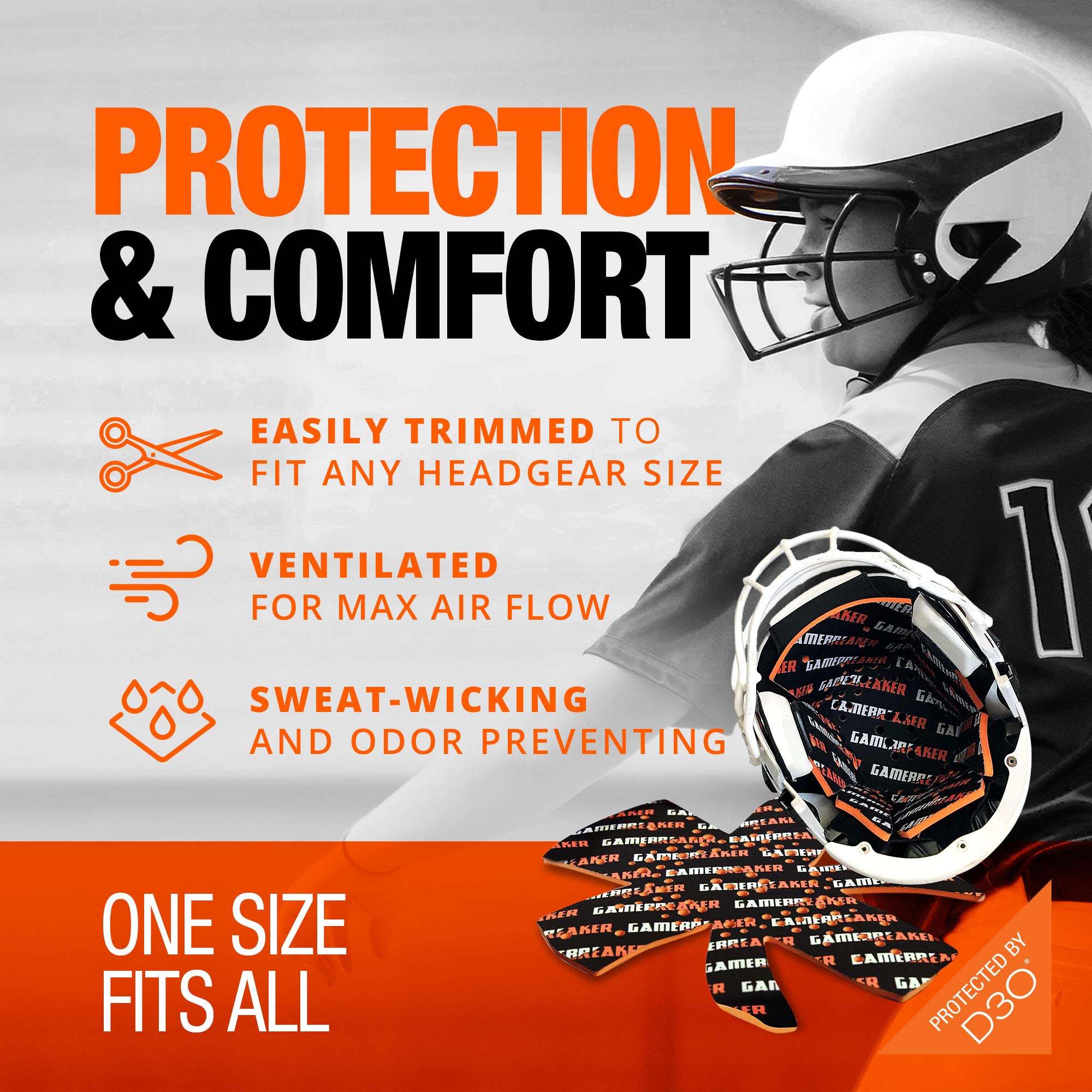 Gamebreaker Stealth Helmet Liner, Universal Airsoft Helmet Pads with Helmet Replacement Foam Padding Kits, Easy Install Washable Helmet Pads, Padding Kits Set Accessories Helmet Replacement