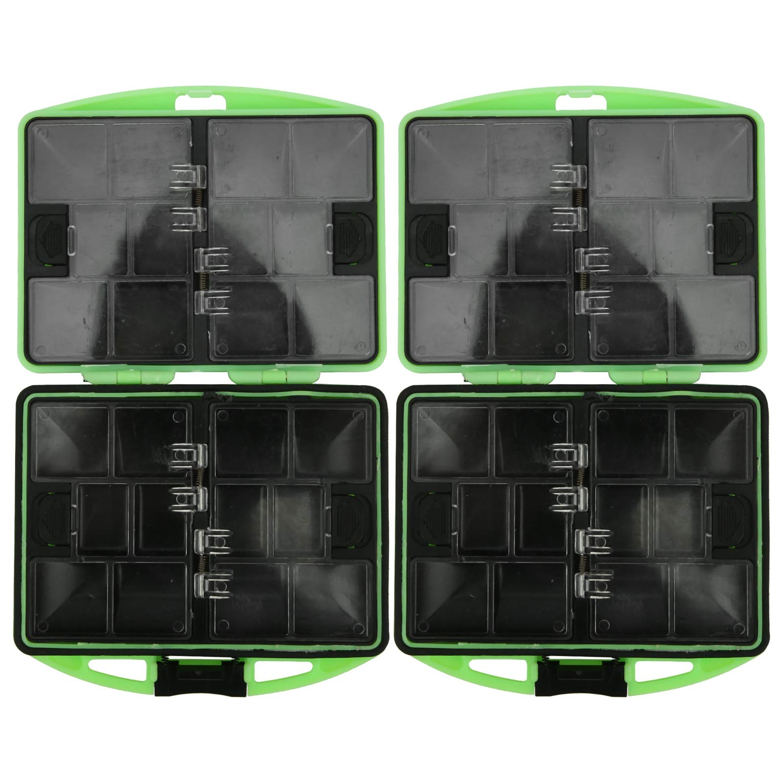 KOSDFOGE 2Pcs ABS Rubber Fishing Tackle Accessories Storage Box Portable Outdoor Bait Hook Case for Fishing Lure/Hook Beads Earring Container Tool