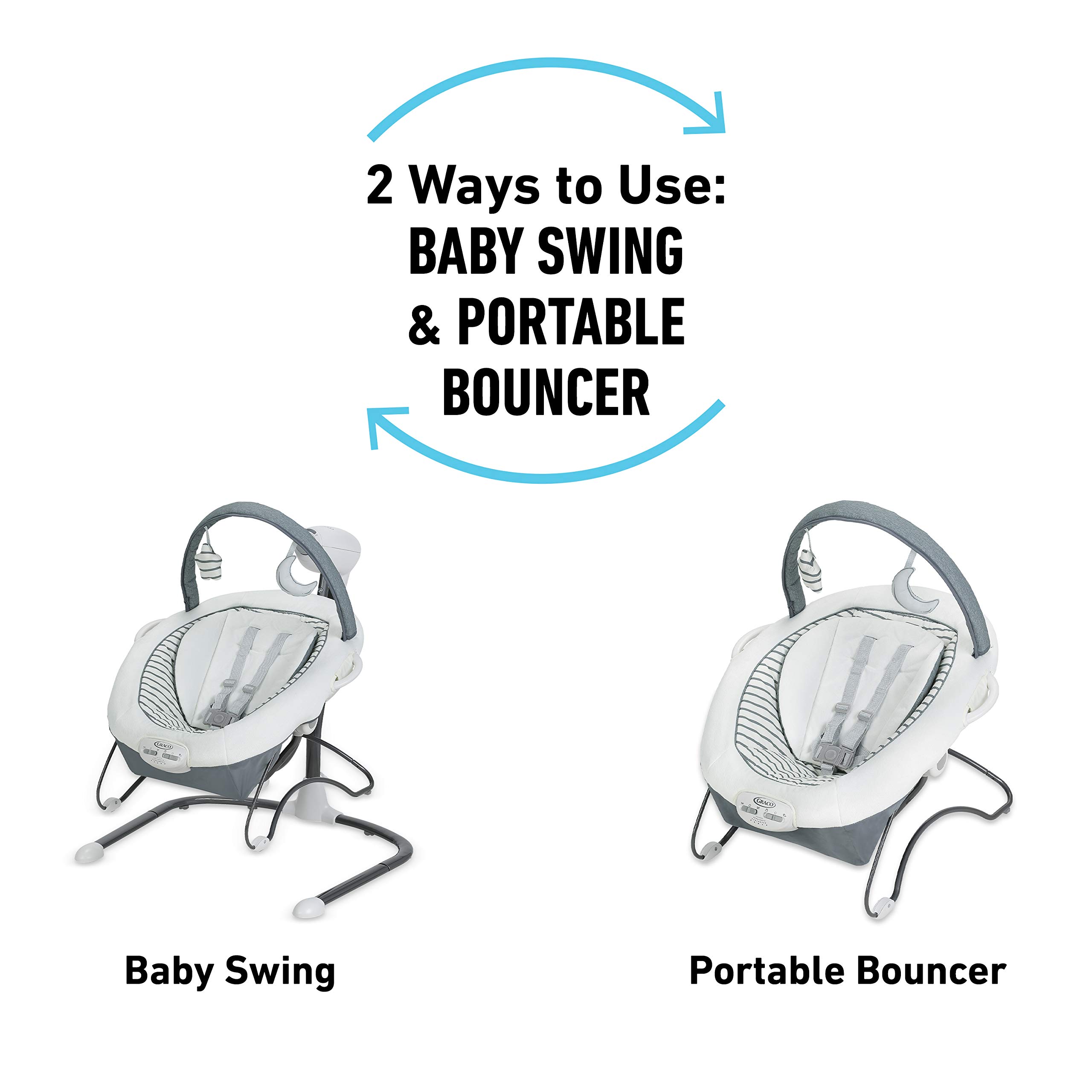 Graco Soothe 'n Sway LX Baby Swing with Portable Bouncer, Camila