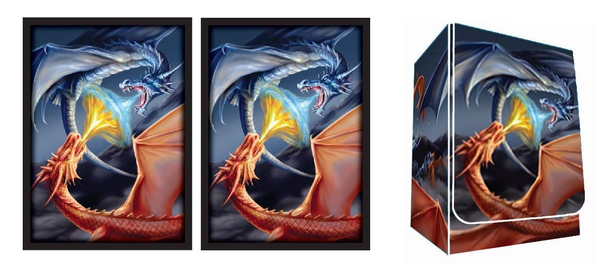 Fighting Dragons Design Deck Box + 100 Double Matte Sleeves
