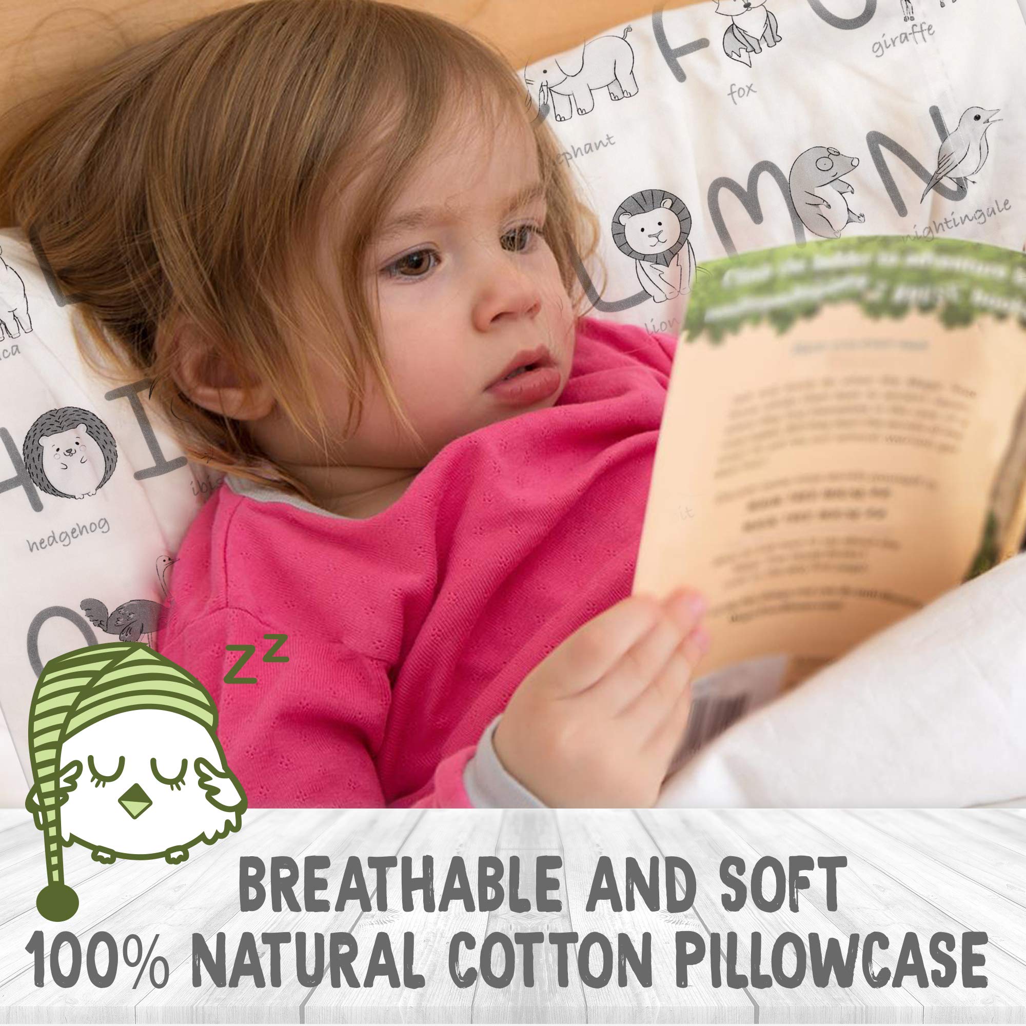 KeaBabies Toddler Pillowcase for 13X18 Pillow - Organic Toddler Pillow Case for Boy, Kids - 100% Natural Cotton Pillowcase for Miniature Sleepy Pillows - Toddler First Pillow