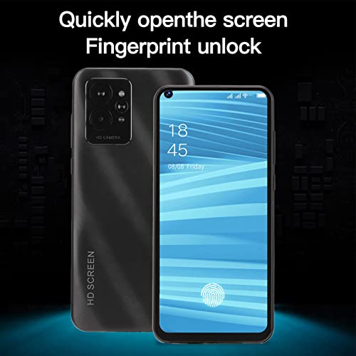 Unlocked Smartphones, 3 Card Slots 3 in 1 Navigation System 4GB RAM 64GB ROM Cellphone Face Unlock for Entertainment (US Plug)