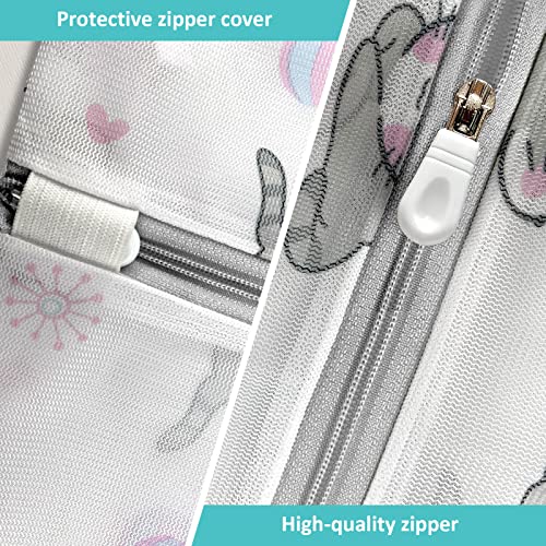 YUNHEGONG Mesh Laundry Bags for Delicates, 5 Pcs Fine Mesh Wash Bag for Lingerie, Bra, Underwear, Garment, Silk, Socks