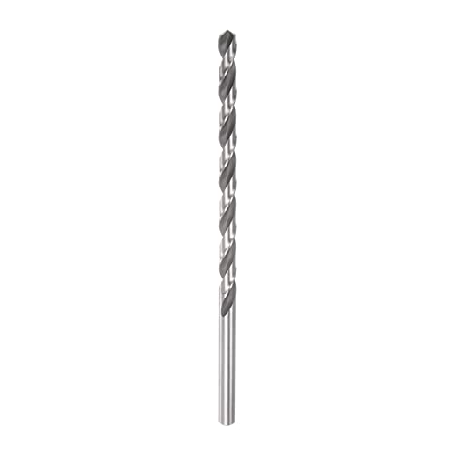 HARFINGTON 6542 High-Speed Steel Twist Drill Bit, 8.2mm Drill Bit 200mm Length Extended Straight Shank Black Oxide Ground Drill Bit for Steel Aluminum Alloy