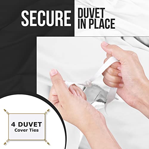 Utopia Bedding Duvet Cover Full Size Set with 2 Pillow Shams, 3 Pieces Comforter Cover with Zipper Closure, Ultra Soft Brushed Microfiber, 80 X 90 Inches (White)