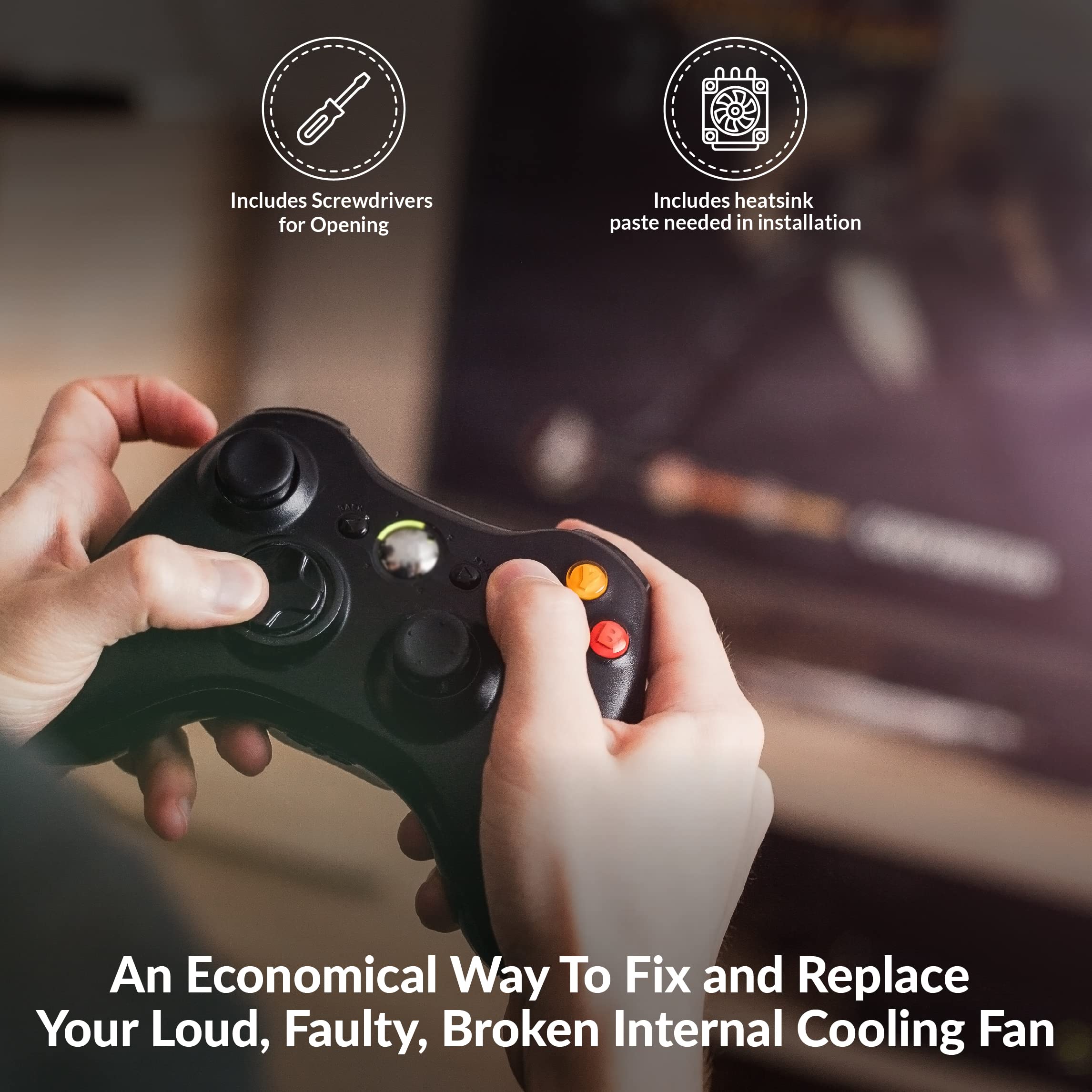 Group Vertical Cooling Fan for Xbox One S Console β Internal Replacement Fan w Repair Kit, Screwdriver and Heatsink Paste - Fits for Xbox One S (2016)