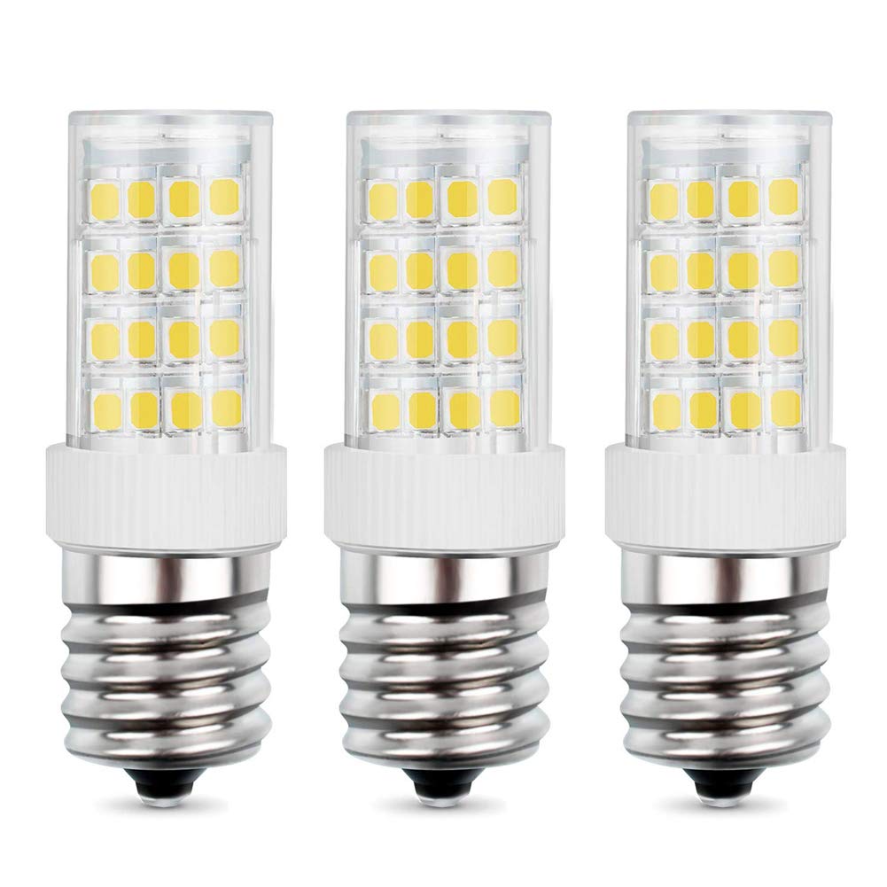 Gaormii LED Microwave Appliance Light Bulb for Refrigerator Range Hood Over Stove Equivalent 40W Incandescent Bulb E17 Intermediate Screw Base 120V 5W 450LM Warm White 3000K Pack of 3