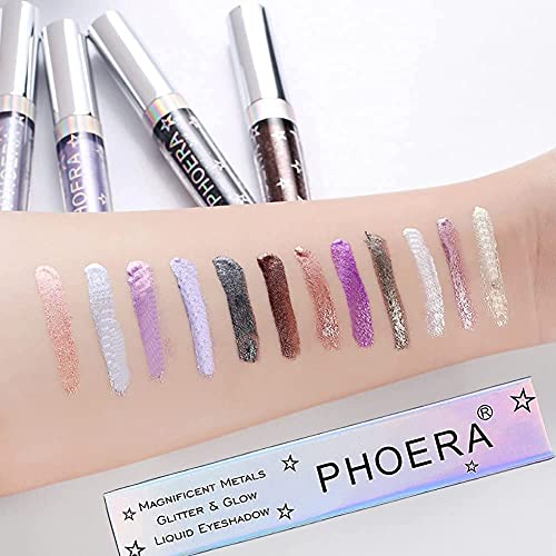 Glitter Eyeshadow,Makeup For Eyes Liquid Shimmer Sparkle Glow Light Colors Pencil Stick Shiny Long Lasting Waterproof Shining Eye Shadow Sets Metallic Pigments Metals Gloss Sparkling Pen Kit (A101)