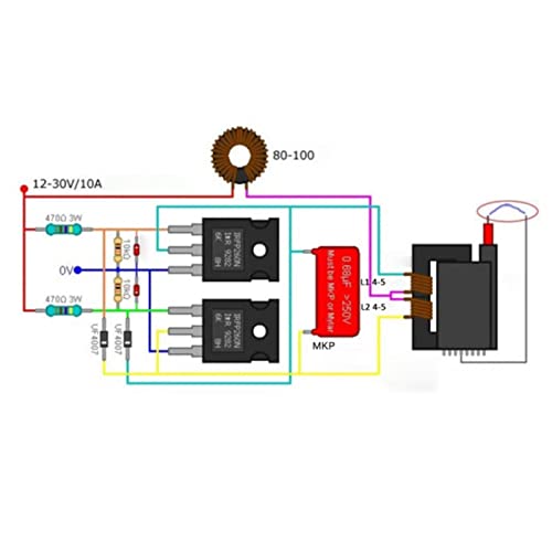Kadimendium Flyback Driver Board, Heating Board Module Double Sided Board Strong Power for Working