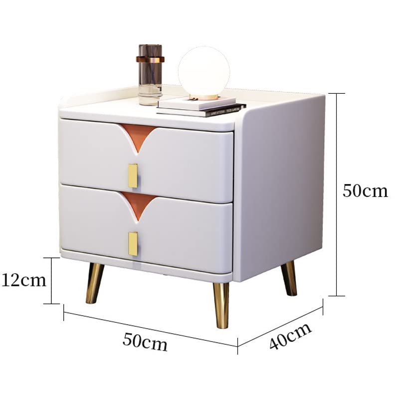 N/A Chevet Intelligente Avec Chargement Sans fil Armoire D'appoint Avec Tiroirs Tables Chevet LED Multifonctions