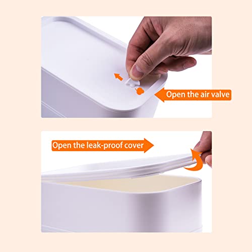 Uybieef Bento Box Adult Lunch Box with lunch bag, Japanese Lunch Box Containers for Adult, Bento lunch Box with Leakproof 54OZ White