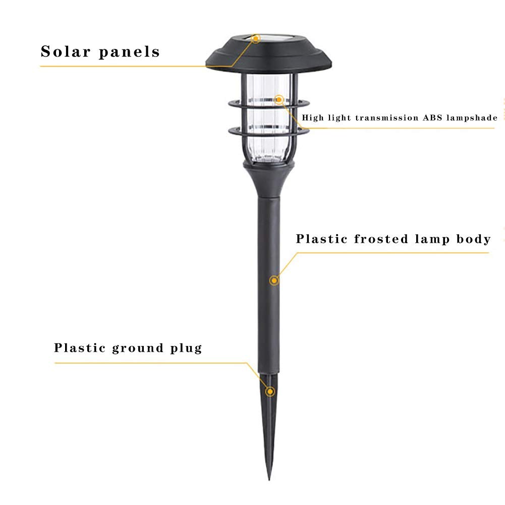 Garden Post Light Pathway Lamp Solar Garden Lights,Solar Lights Outdoor,Home LED Solar Waterproof Garden Decoration Lawn Street Lamp, Suitable for Courtyard, Garden