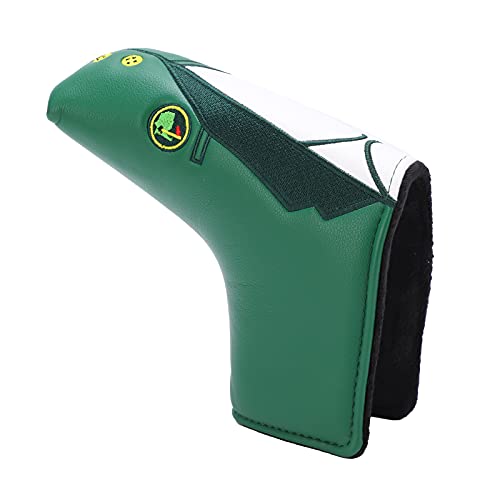 Golf Putter Cover, L Shaped Embroideried Decoration Durable Thickened PU Leather Golf Club Head Protector Portable for Holiday Present for Birthday Gift