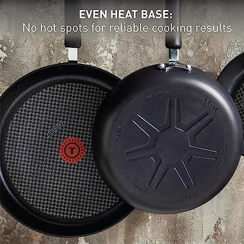 T-fal Ultimate Hard Anodized Nonstick Cookware Set 14 Piece Pots and Pans, Dishwasher Safe Black
