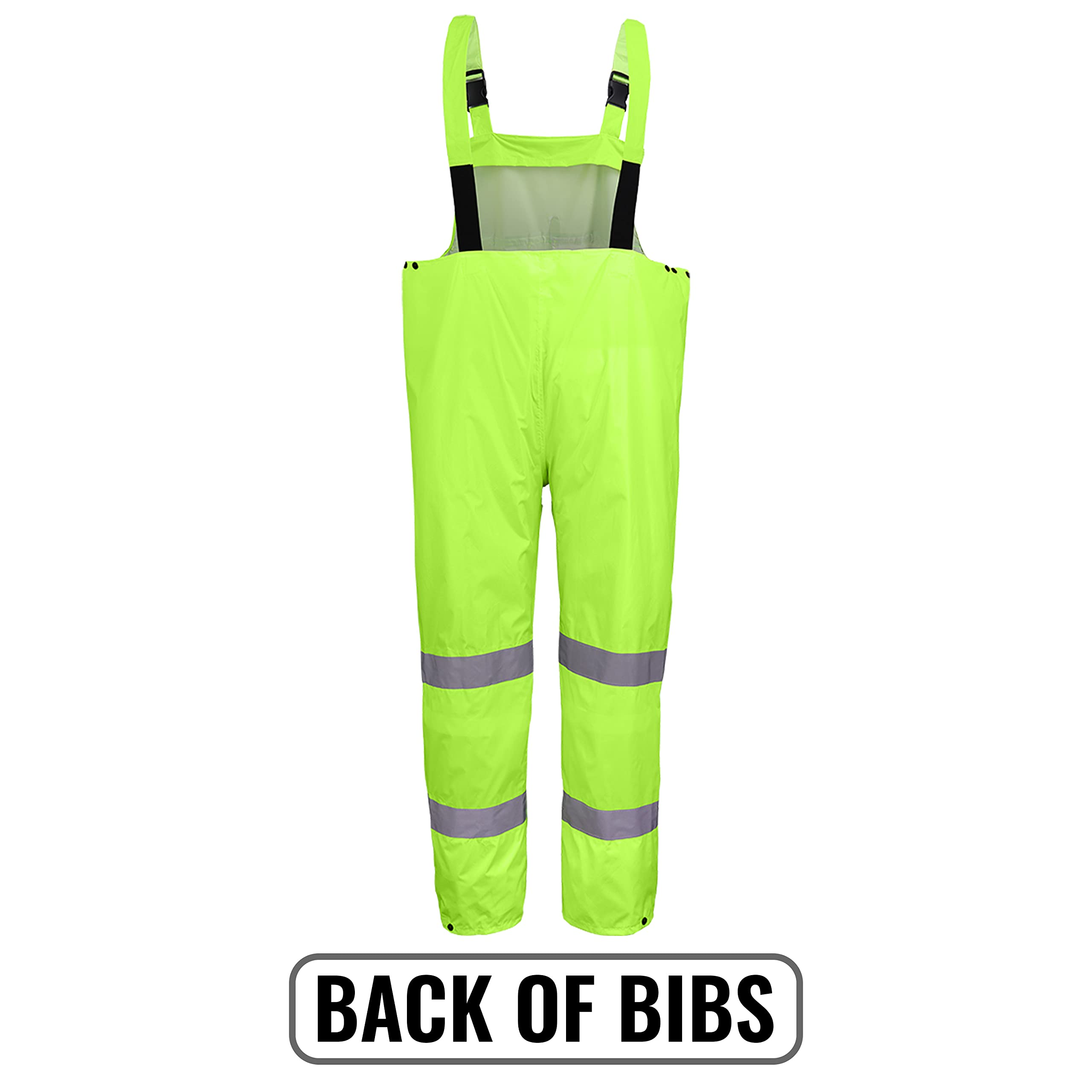 Global Glove - GLO-8000-L GLO-8000 - FrogWear HV - 3-Piece High-Visibility Rain Suit - Large